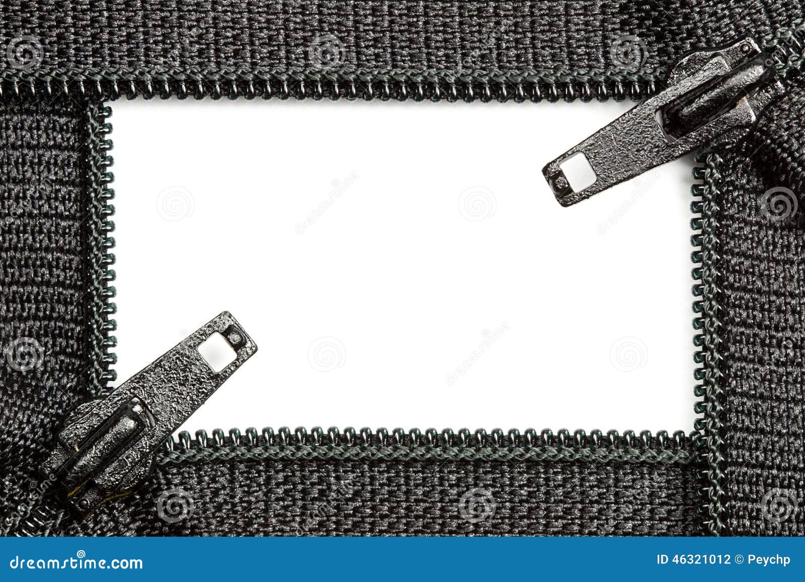 Zipper Border stock photo. Image of creativity, separation - 46321012