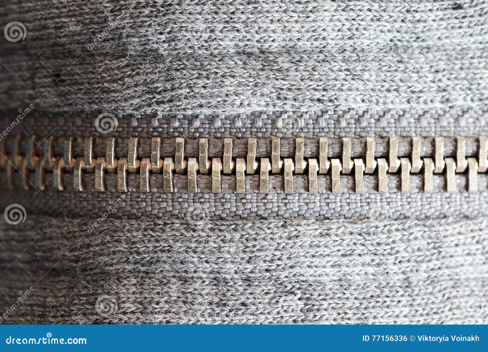Zipper close up stock photo. Image of canvas, clothes - 77156336