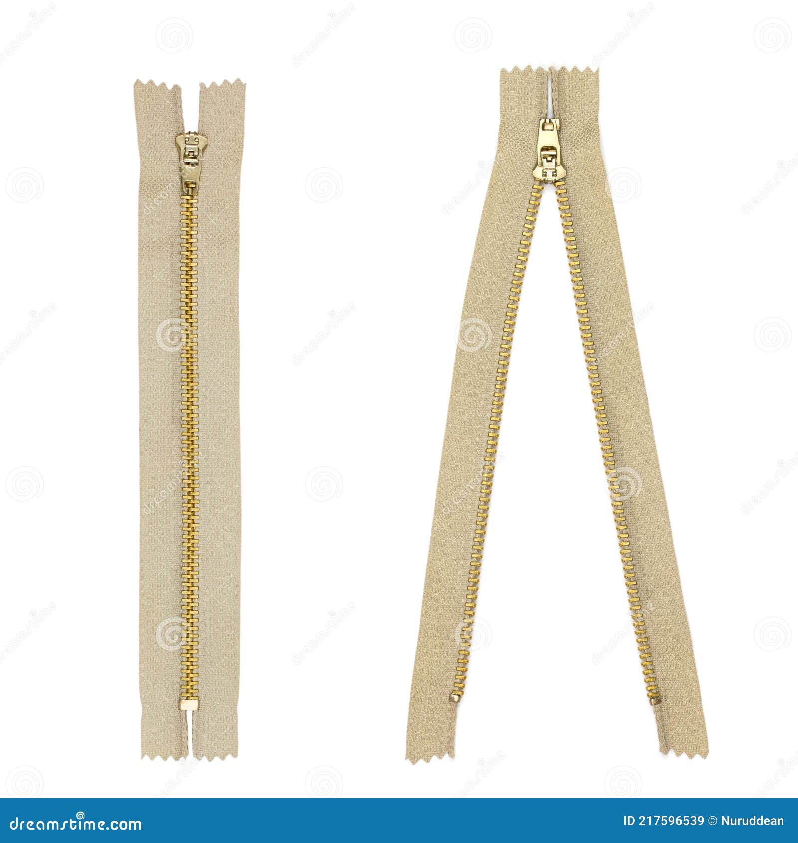 Zipper a Closed Isolated on White Background Stock Image - Image of ...