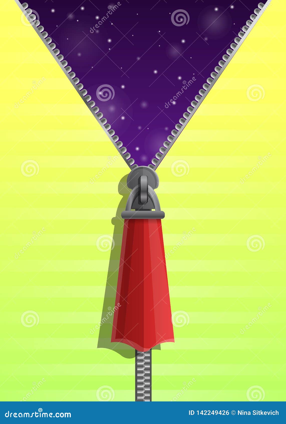 Zipper Concept Banner, Cartoon Style Stock Vector - Illustration of ...