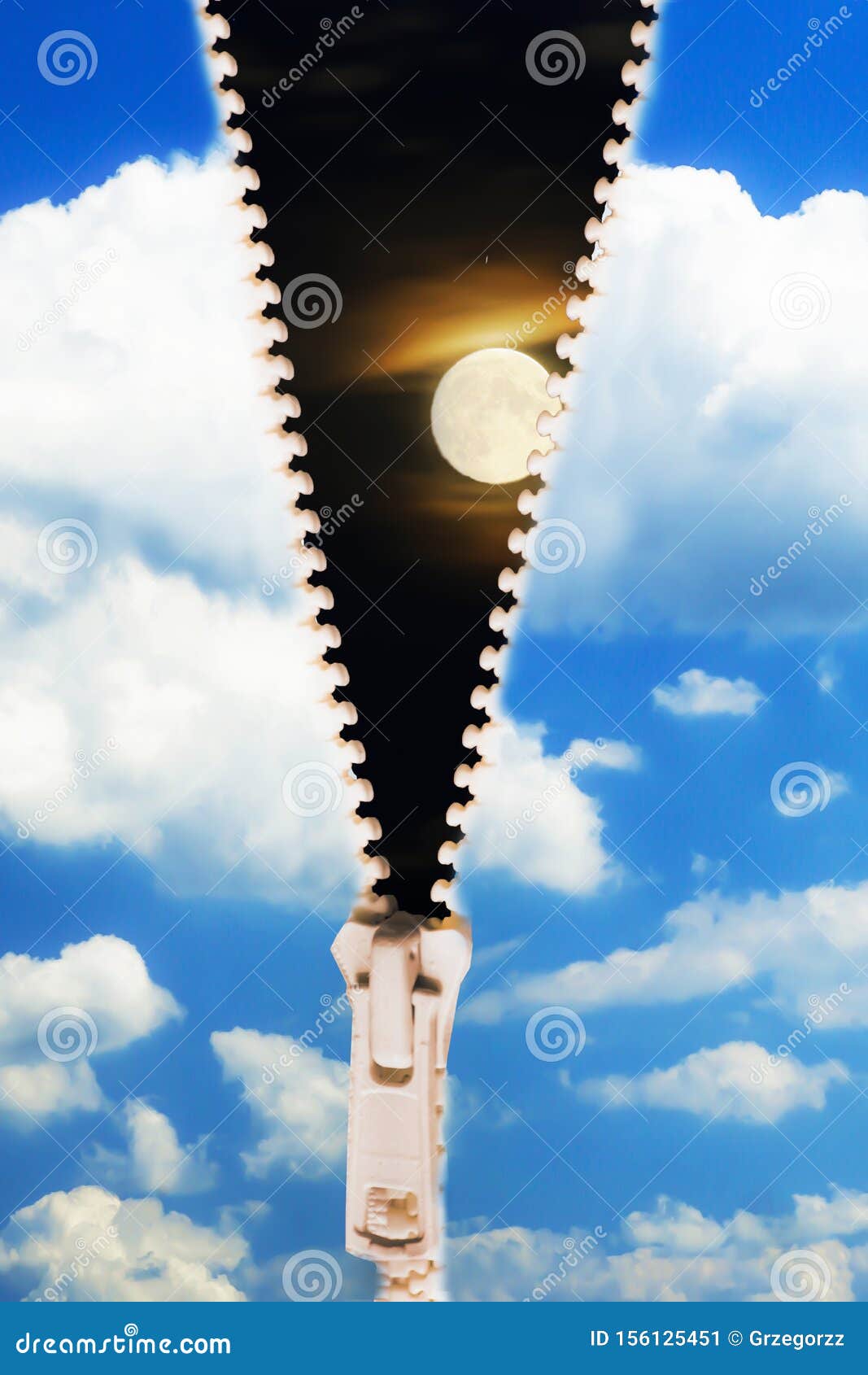 The Concept of Transition between Day and Night Stock Image - Image of ...