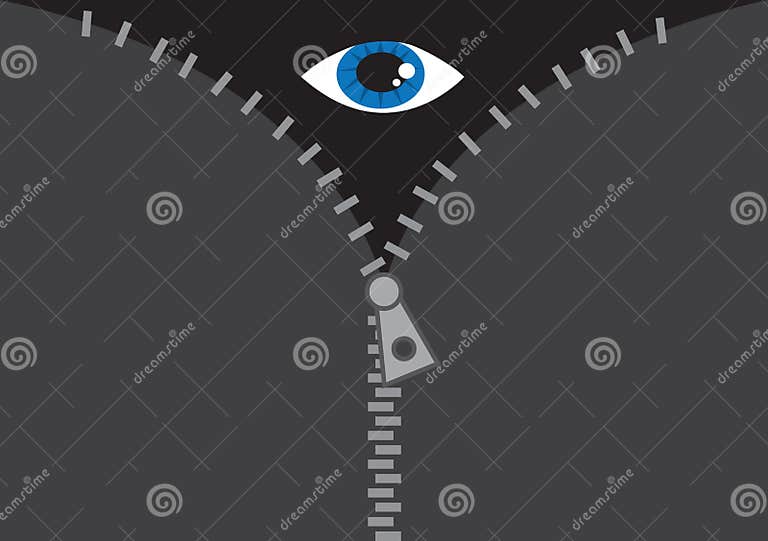 Zipper Eye stock vector. Illustration of dress, open - 32297750