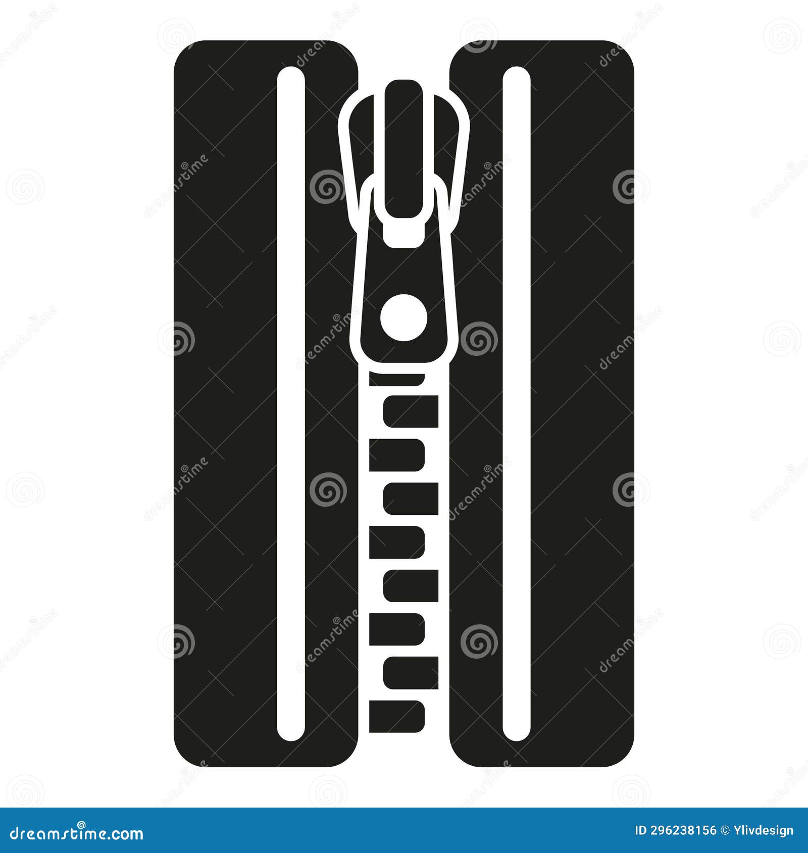 Zipper Haberdashery Icon Simple Vector. Fabric Sewing Stock Vector ...