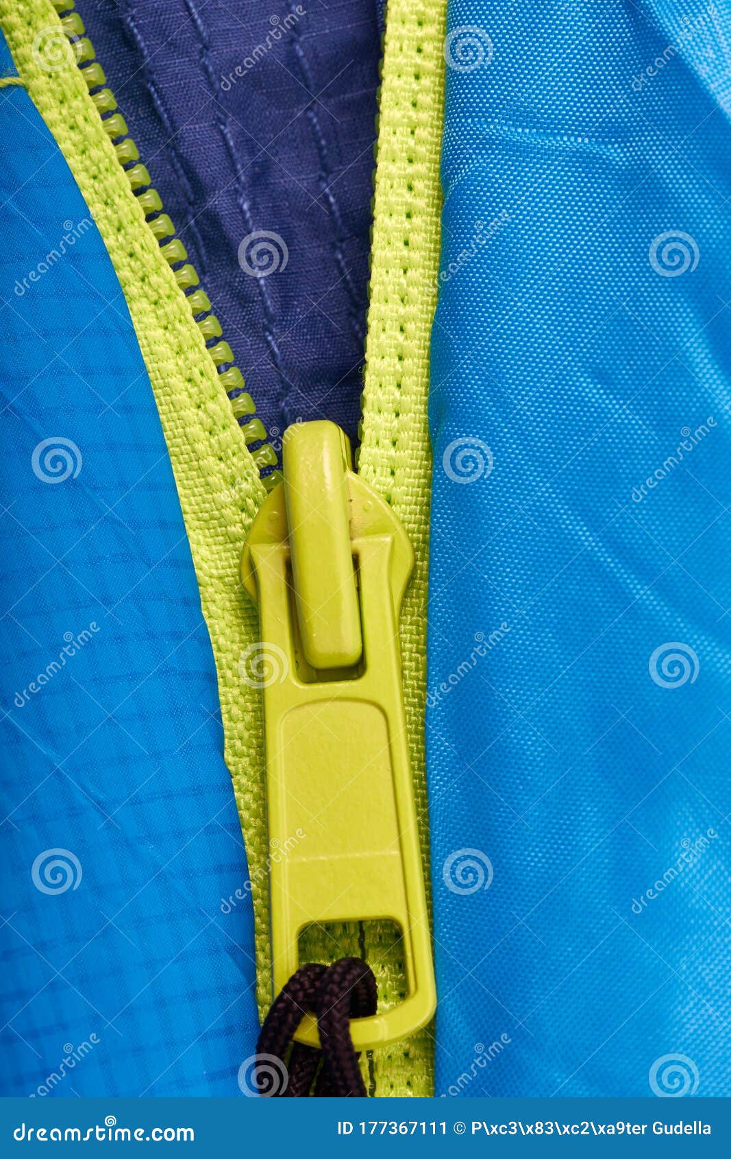 Zipper half open stock image. Image of everyday, green - 177367111