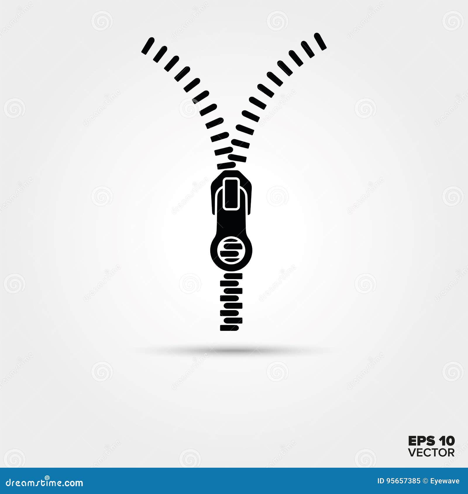 Zipper icon. stock vector. Illustration of connection - 95657385