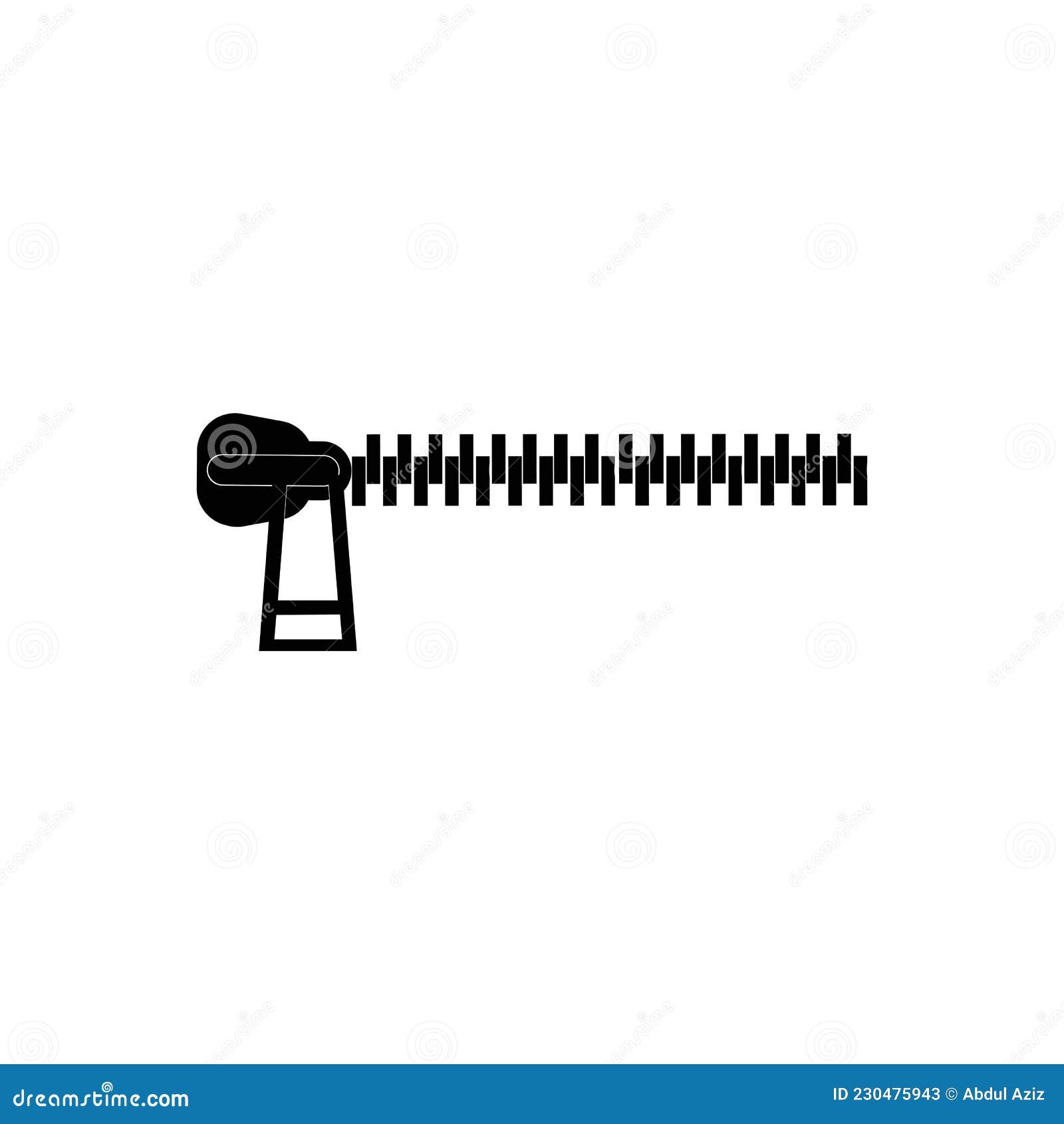 Zipper icon logo vector stock vector. Illustration of lock - 230475943