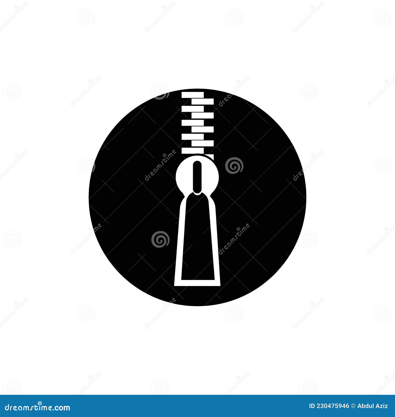 Zipper icon logo vector stock vector. Illustration of tailor - 230475946