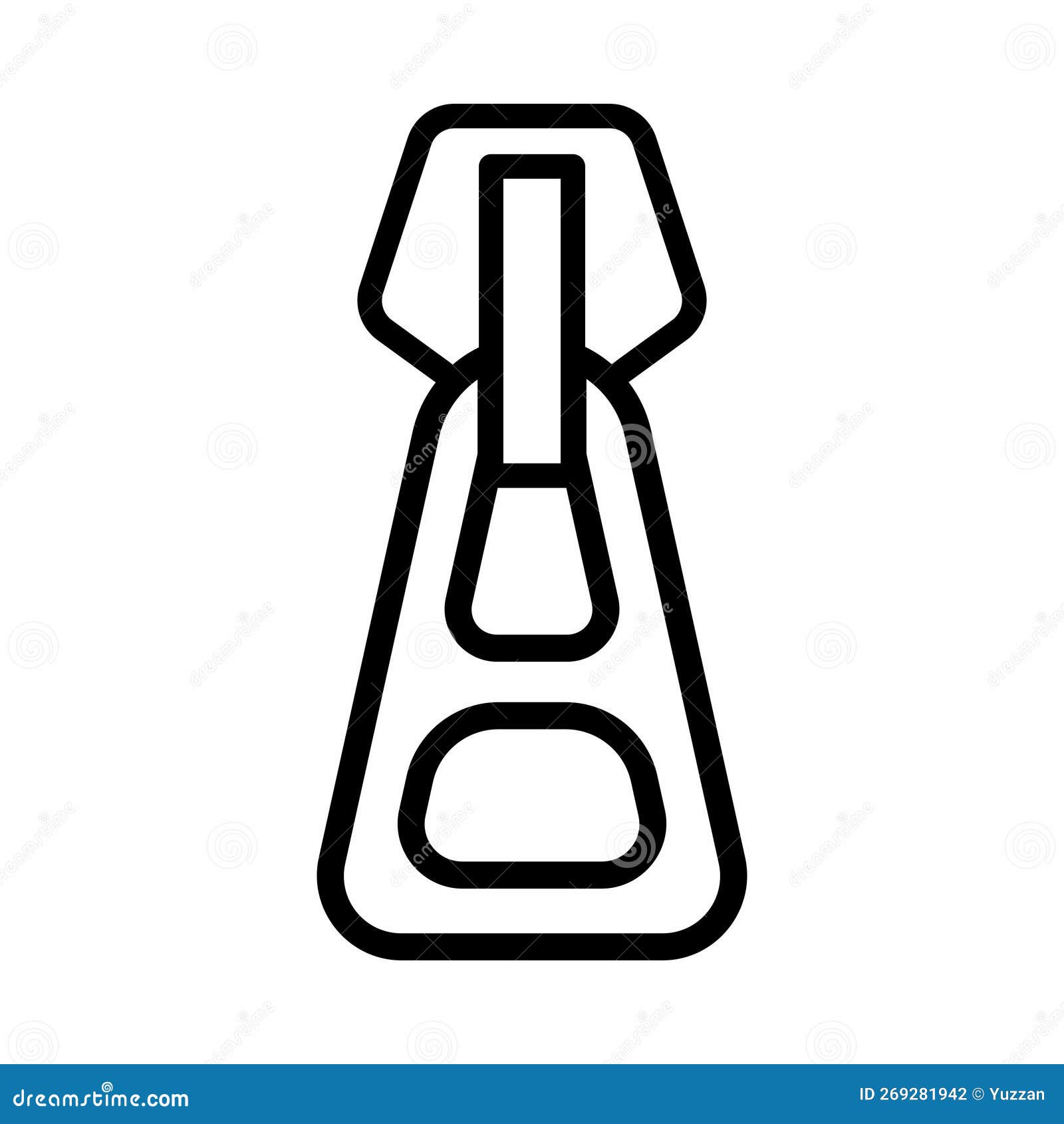 Zipper Icon Outline Vector stock vector. Illustration of apparel ...