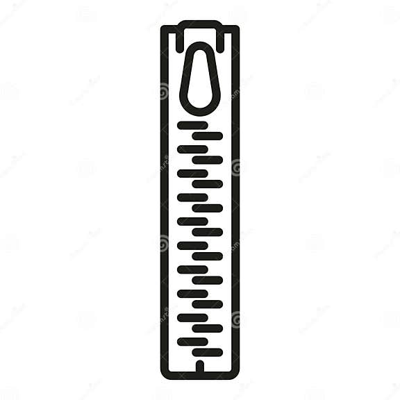 Zipper Icon Outline Vector. Wool Knit Stock Vector - Illustration of ...