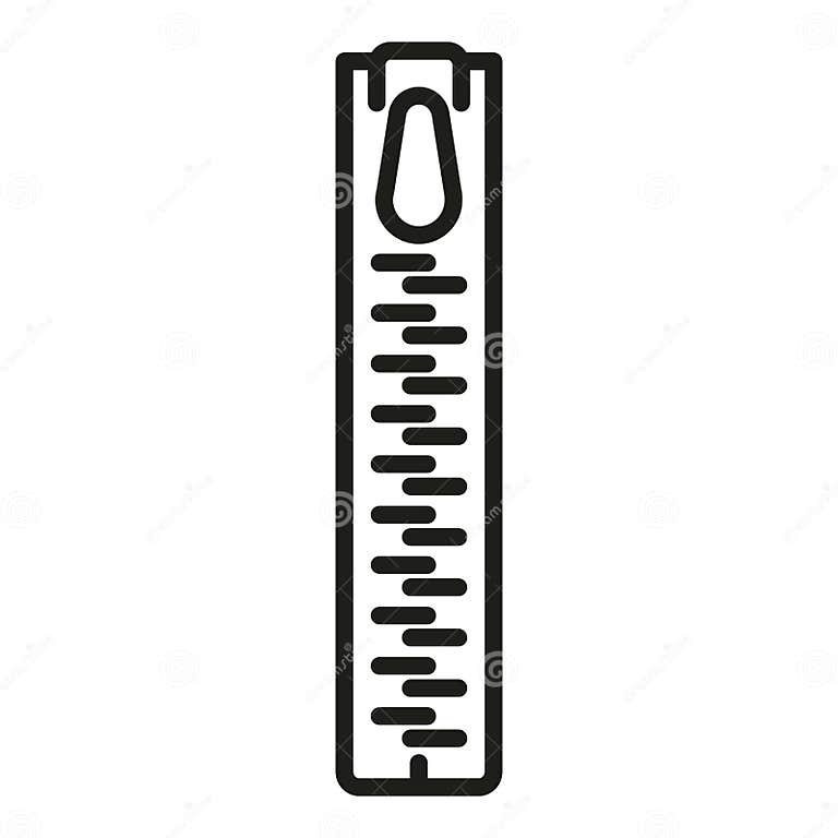 Zipper Icon Outline Vector. Wool Knit Stock Vector - Illustration of ...