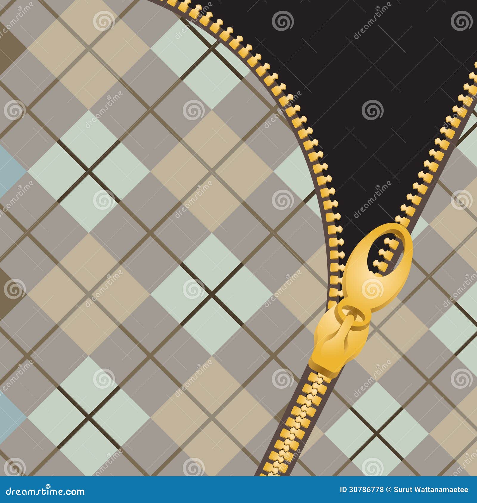 Zipper illustration stock illustration. Illustration of brass - 30786778