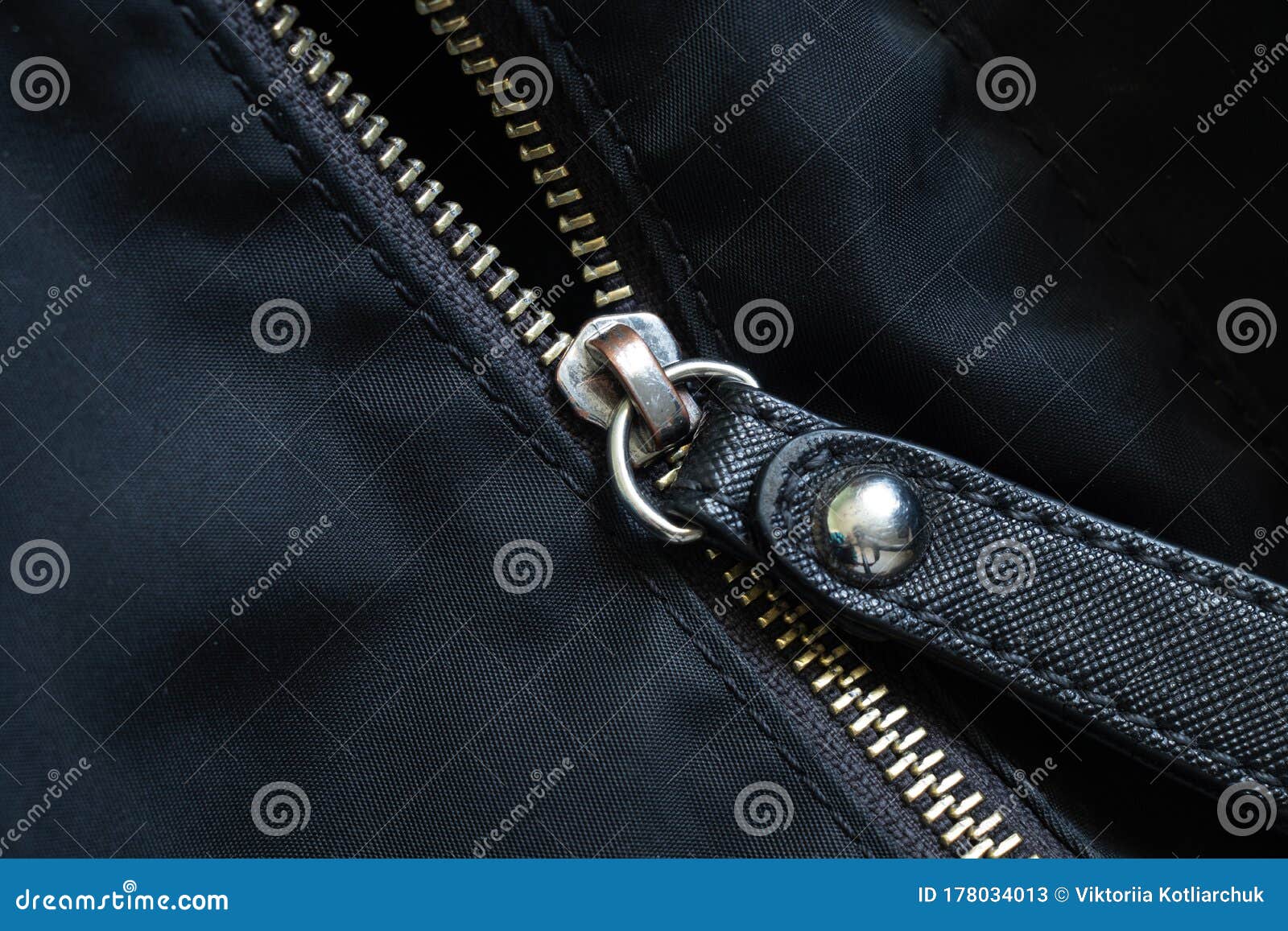 Zipper on the Jacket Closeup As Background Stock Image - Image of black ...