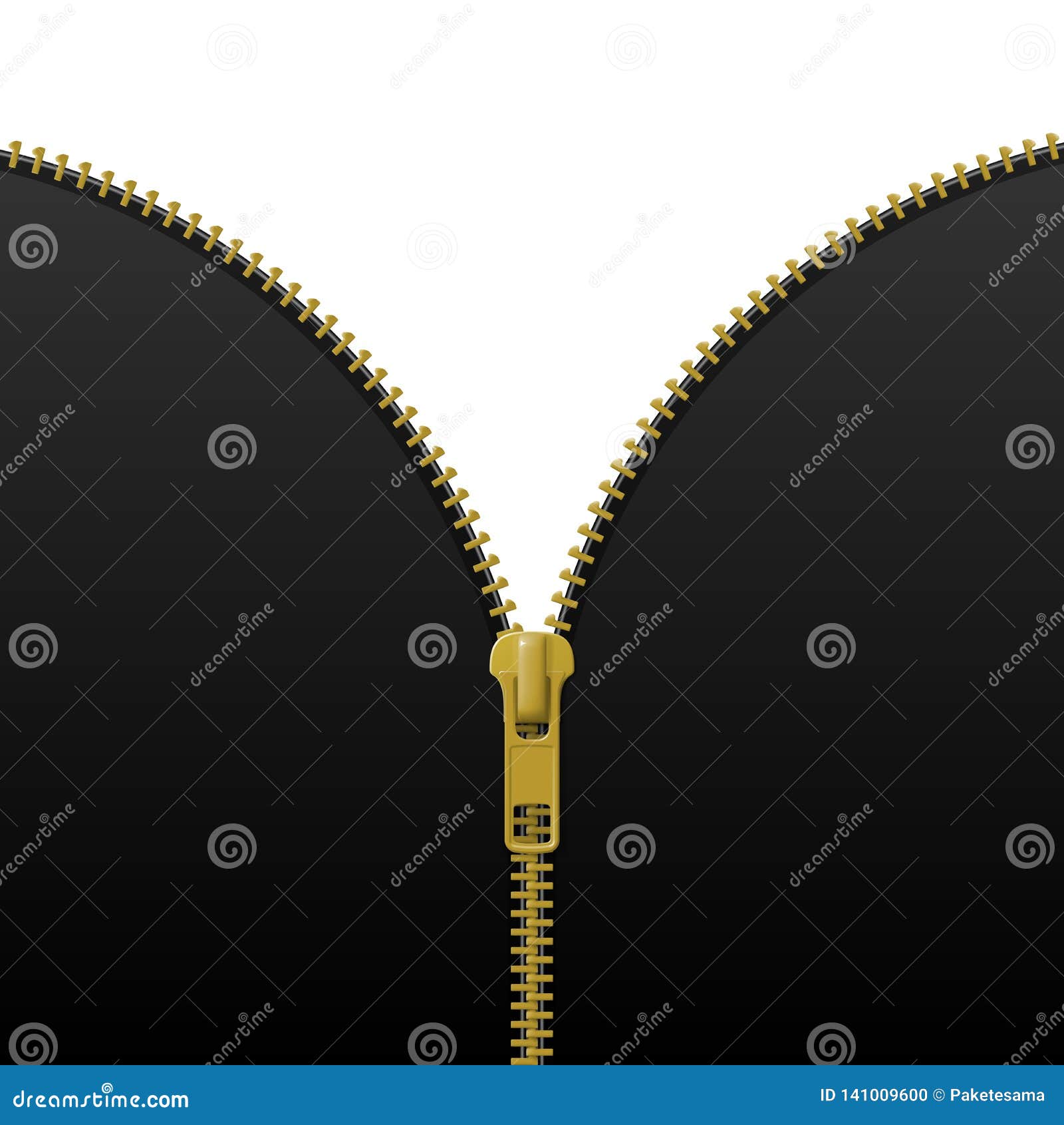 Zipper lock half open stock vector. Illustration of background - 141009600