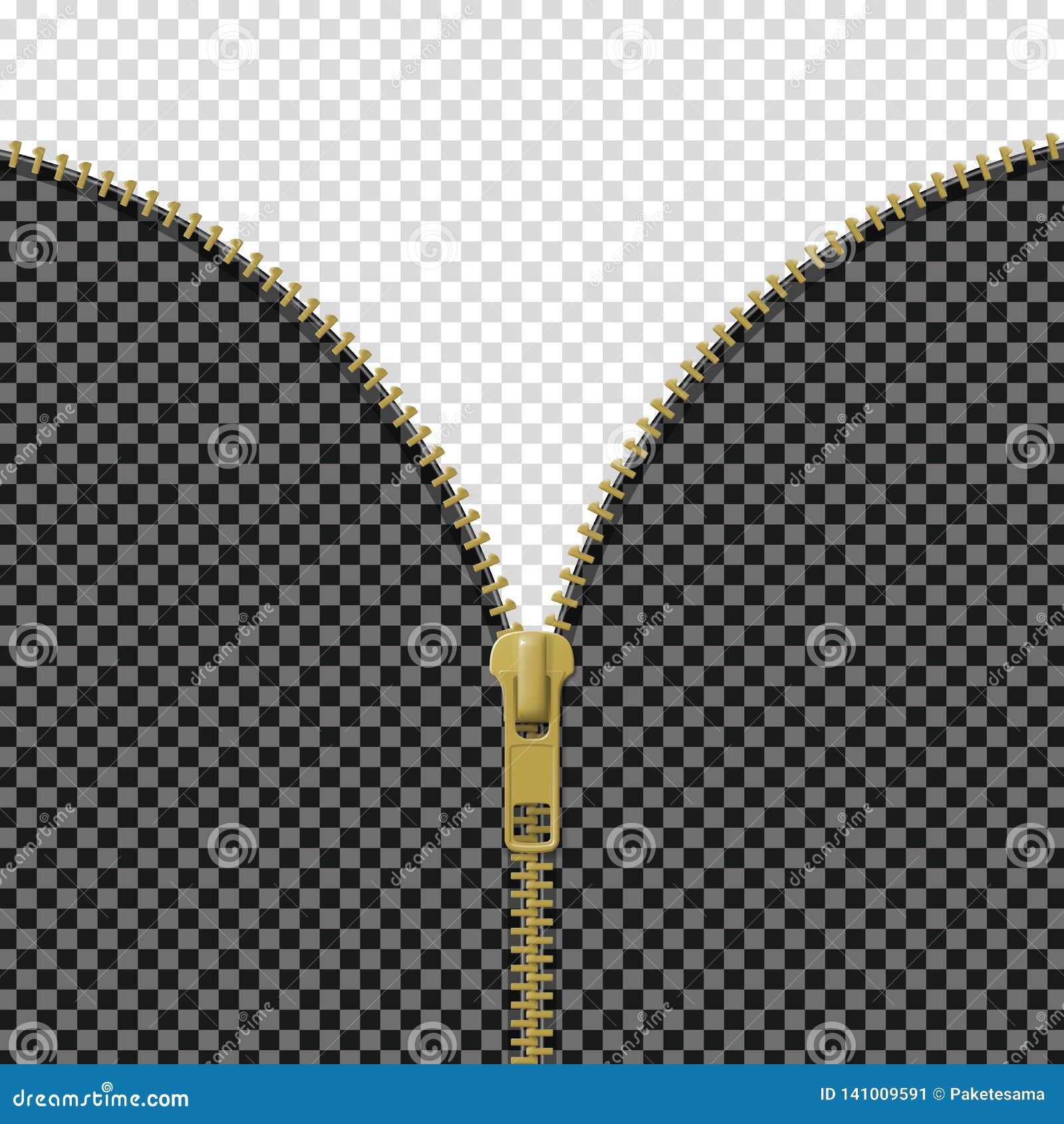 Zipper lock half open stock vector. Illustration of icon - 141009591