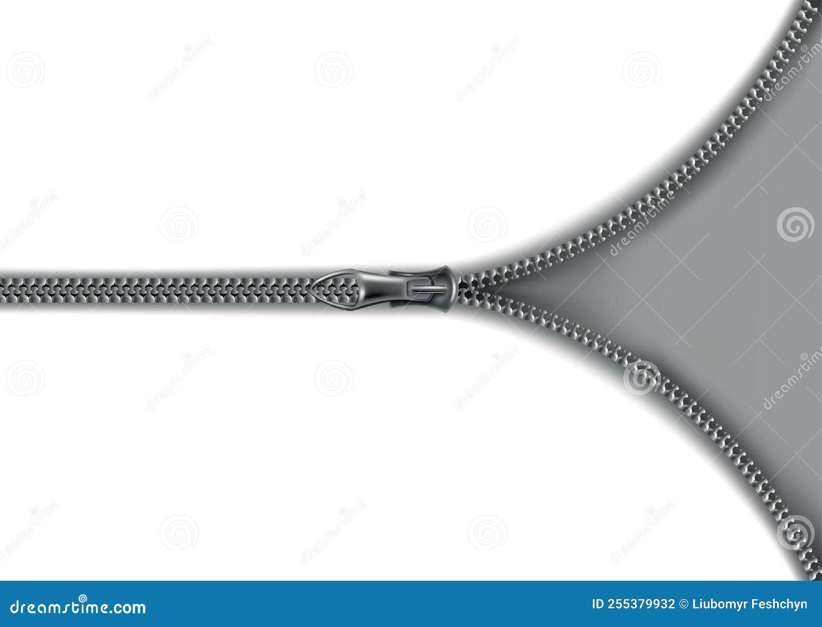 Zipper. Open And Closed Zipper, Slide Fastener Vector Illustration ...