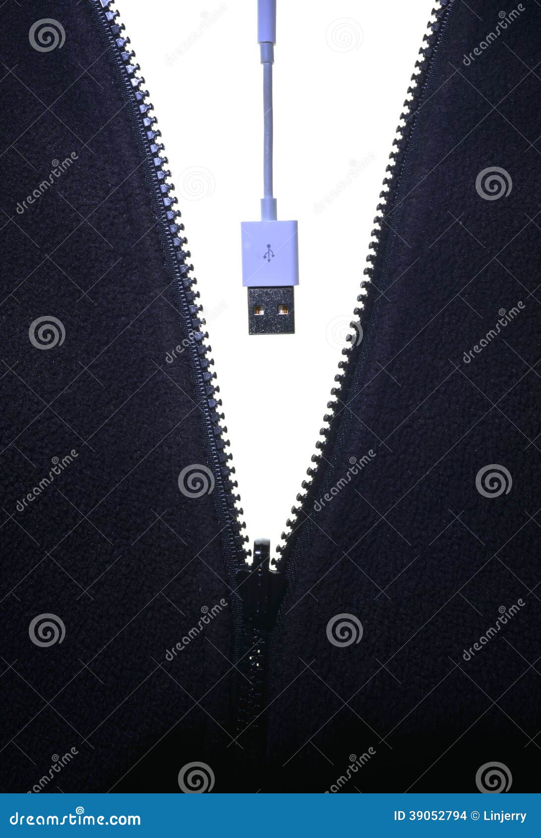 Zipper and plug usb stock photo. Image of handle, black - 39052794
