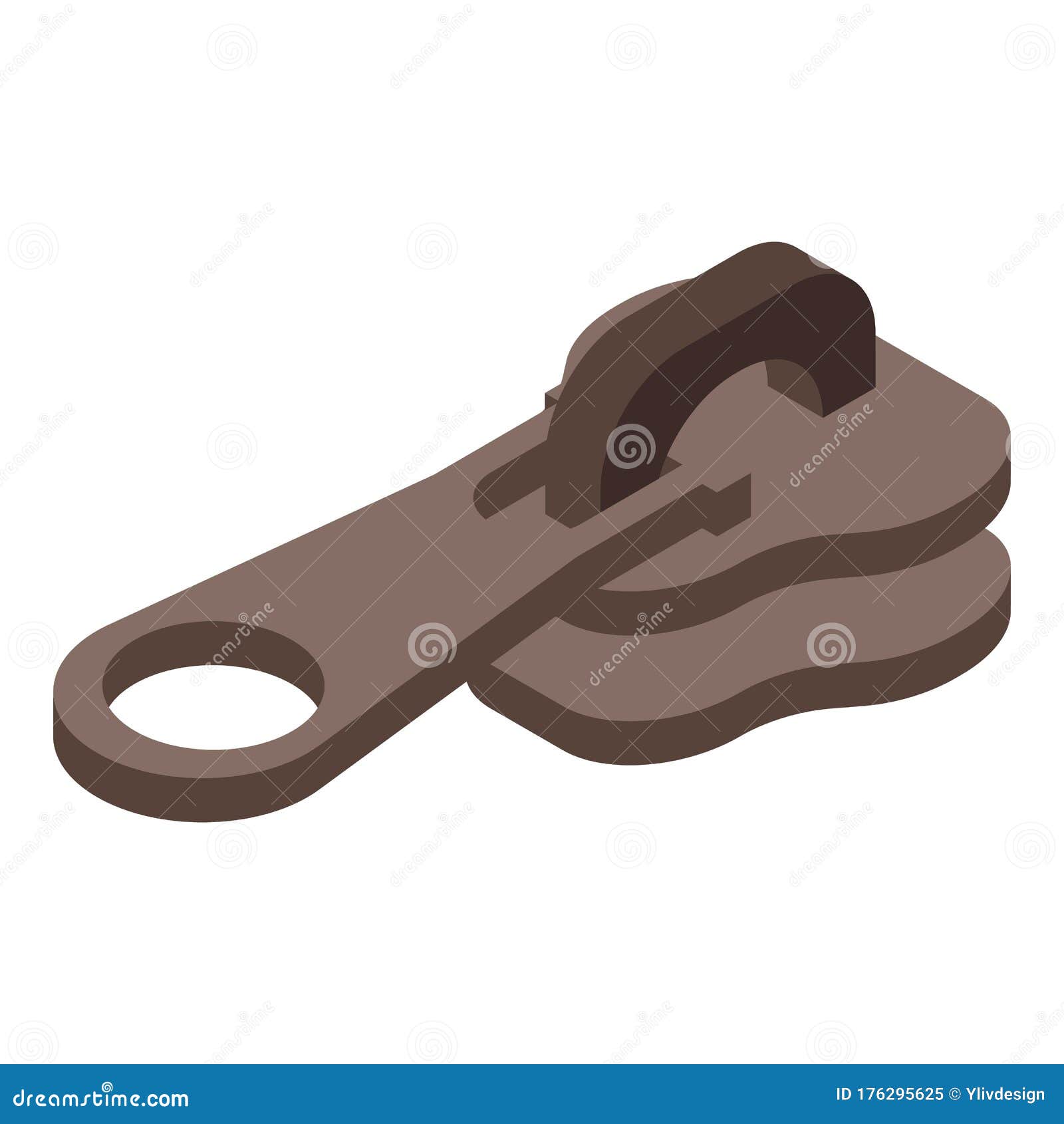 Zipper Pull Tab Icon, Isometric Style Stock Vector - Illustration of ...