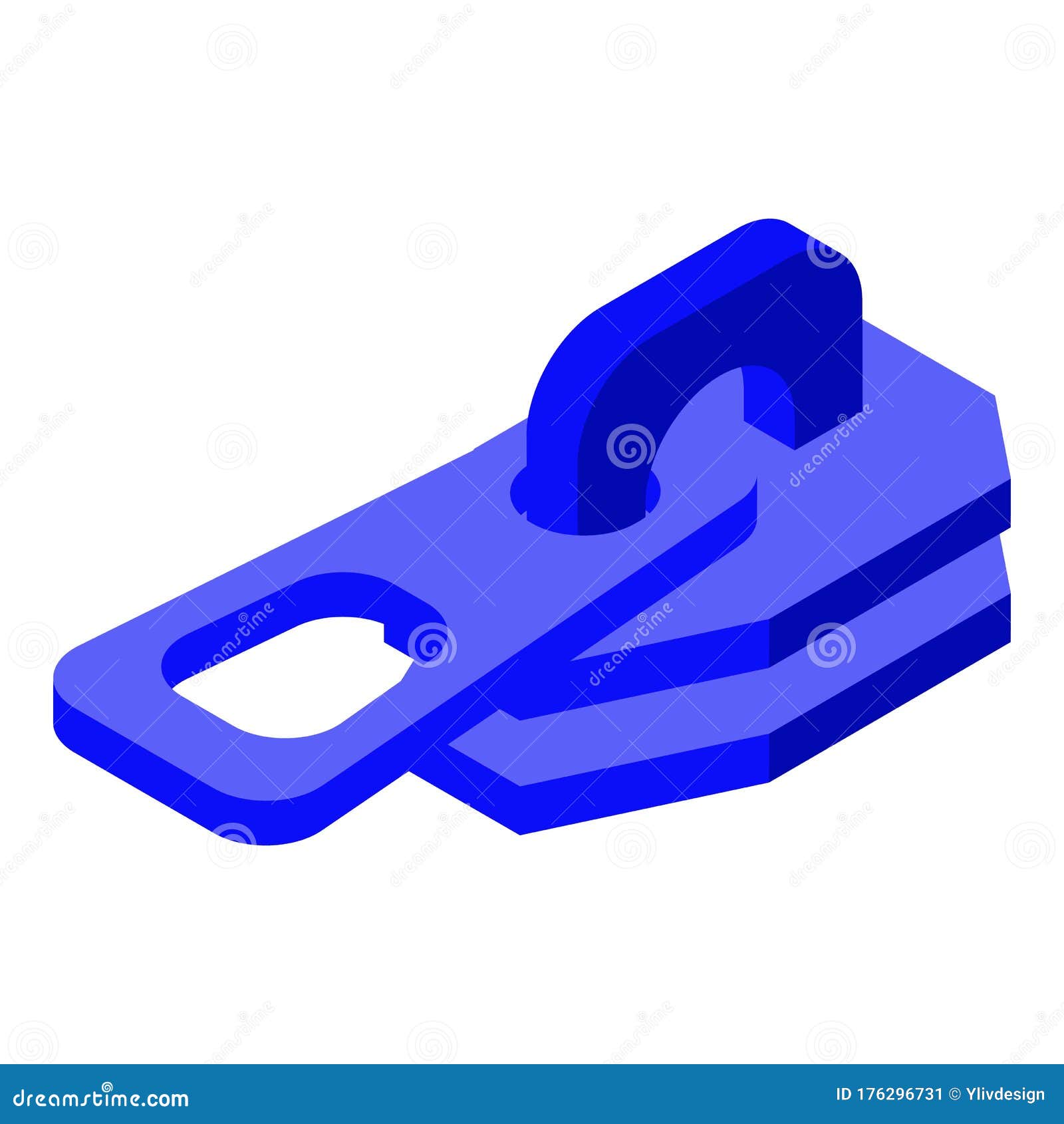 Zipper Puller Icon, Isometric Style Stock Vector - Illustration of ...