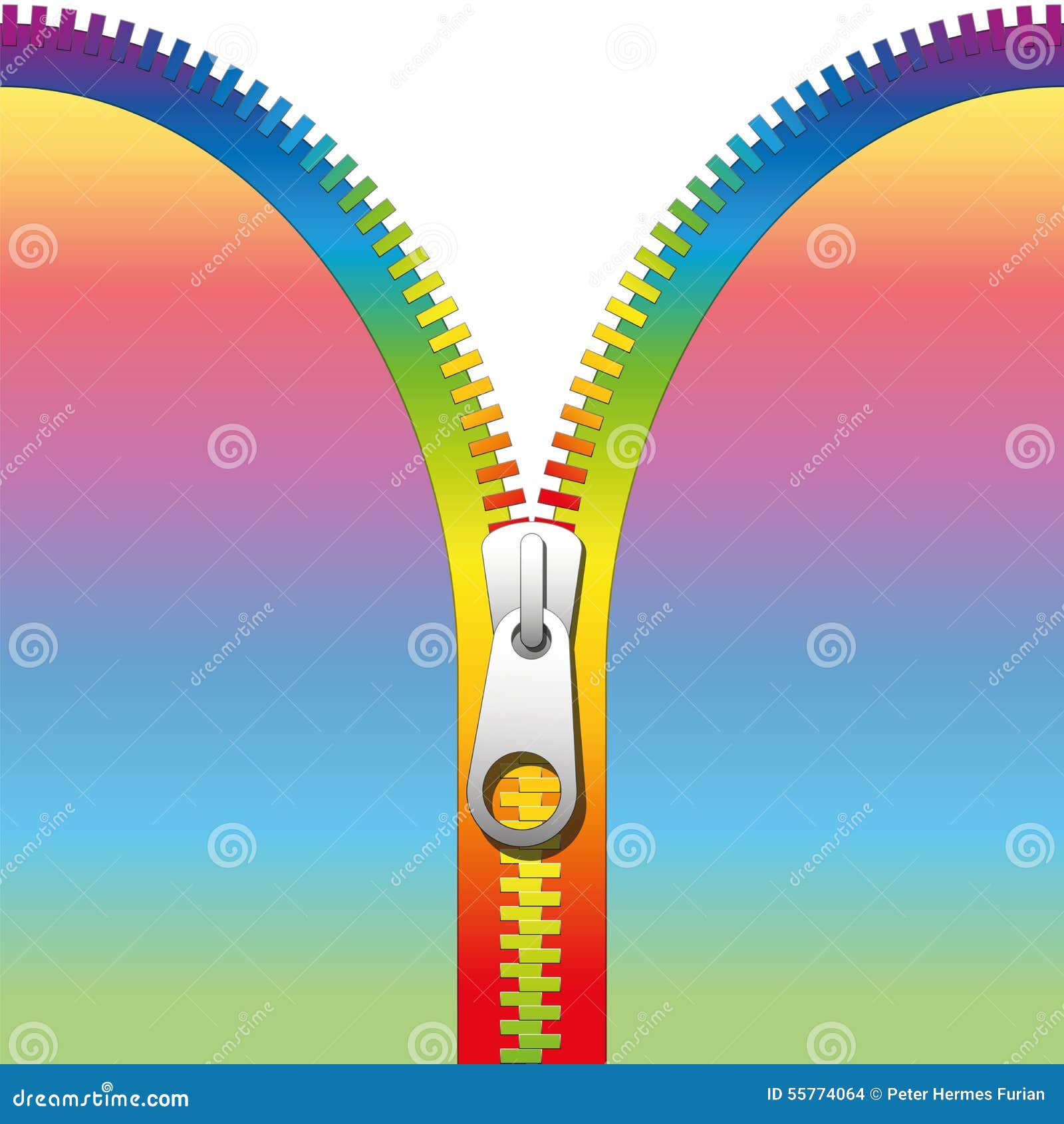 Zipper Rainbow Colors stock vector. Illustration of colorful - 55774064