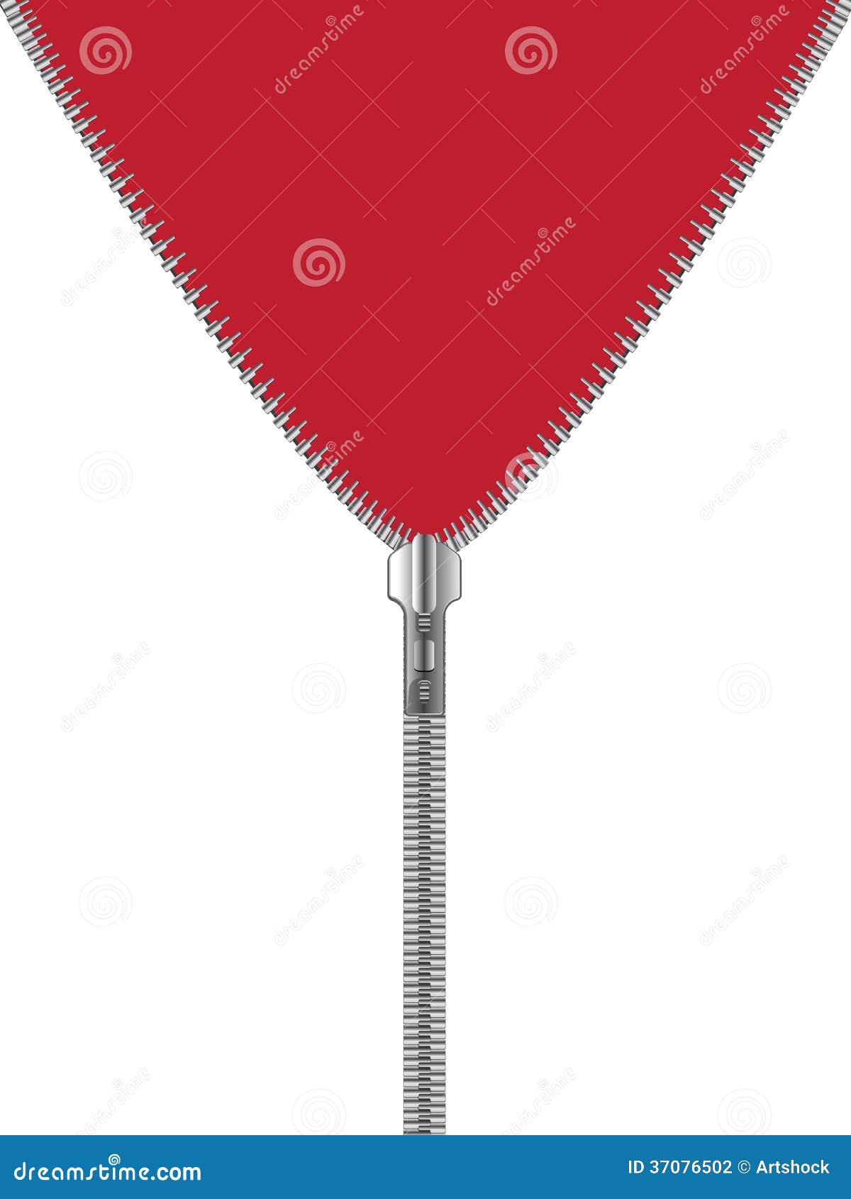 Zipper with Red and White Background Stock Vector - Illustration of ...