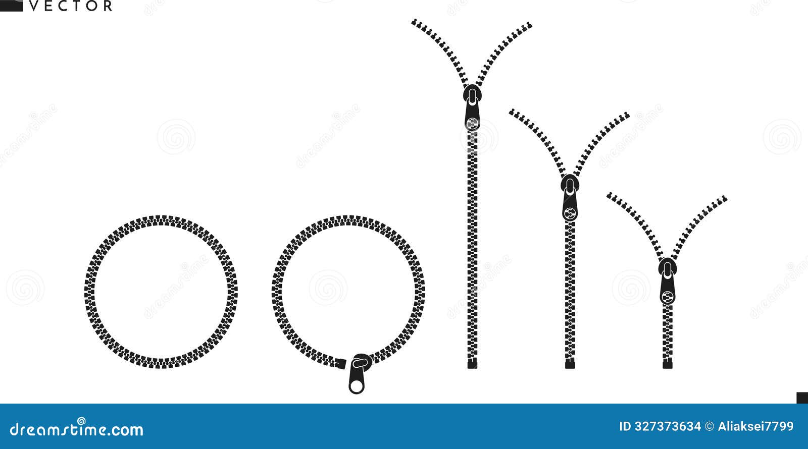 Zipper Silhouette. Abstract Zip Icon Cartoon Vector | CartoonDealer.com ...