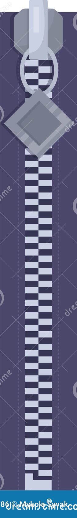 Zipper with Slider stock illustration. Illustration of zipper - 287303786