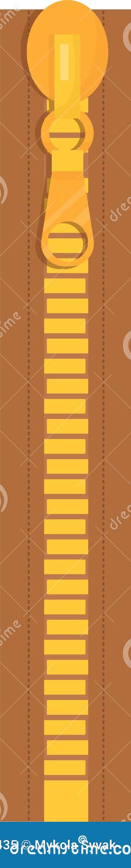 Zipper with Slider stock vector. Illustration of fashion - 287304435