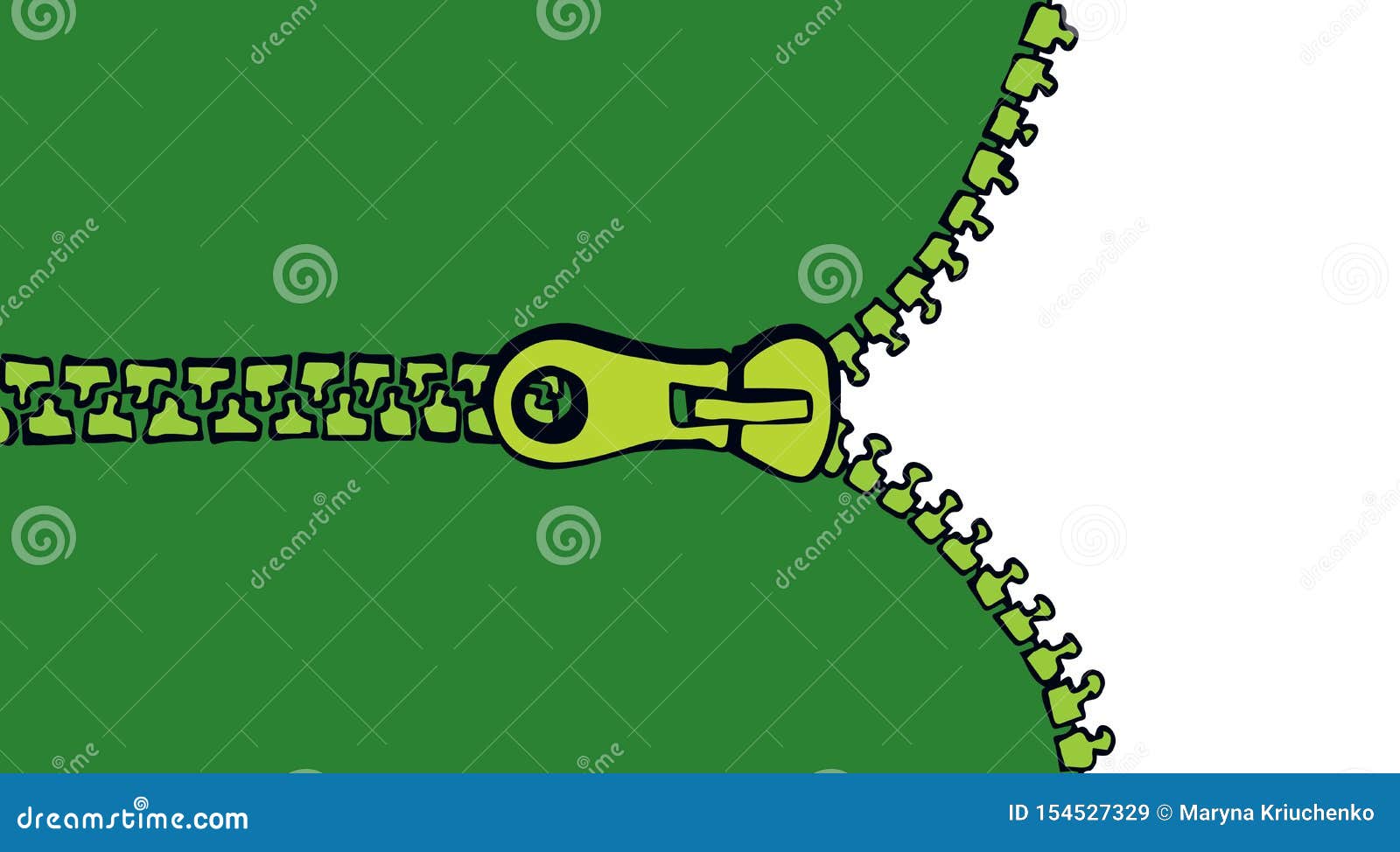 Zipper. Vector drawing stock vector. Illustration of fashion - 154527329