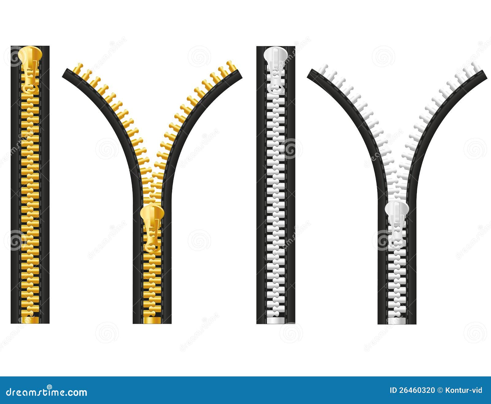 Zipper vector illustration stock vector. Illustration of attached ...