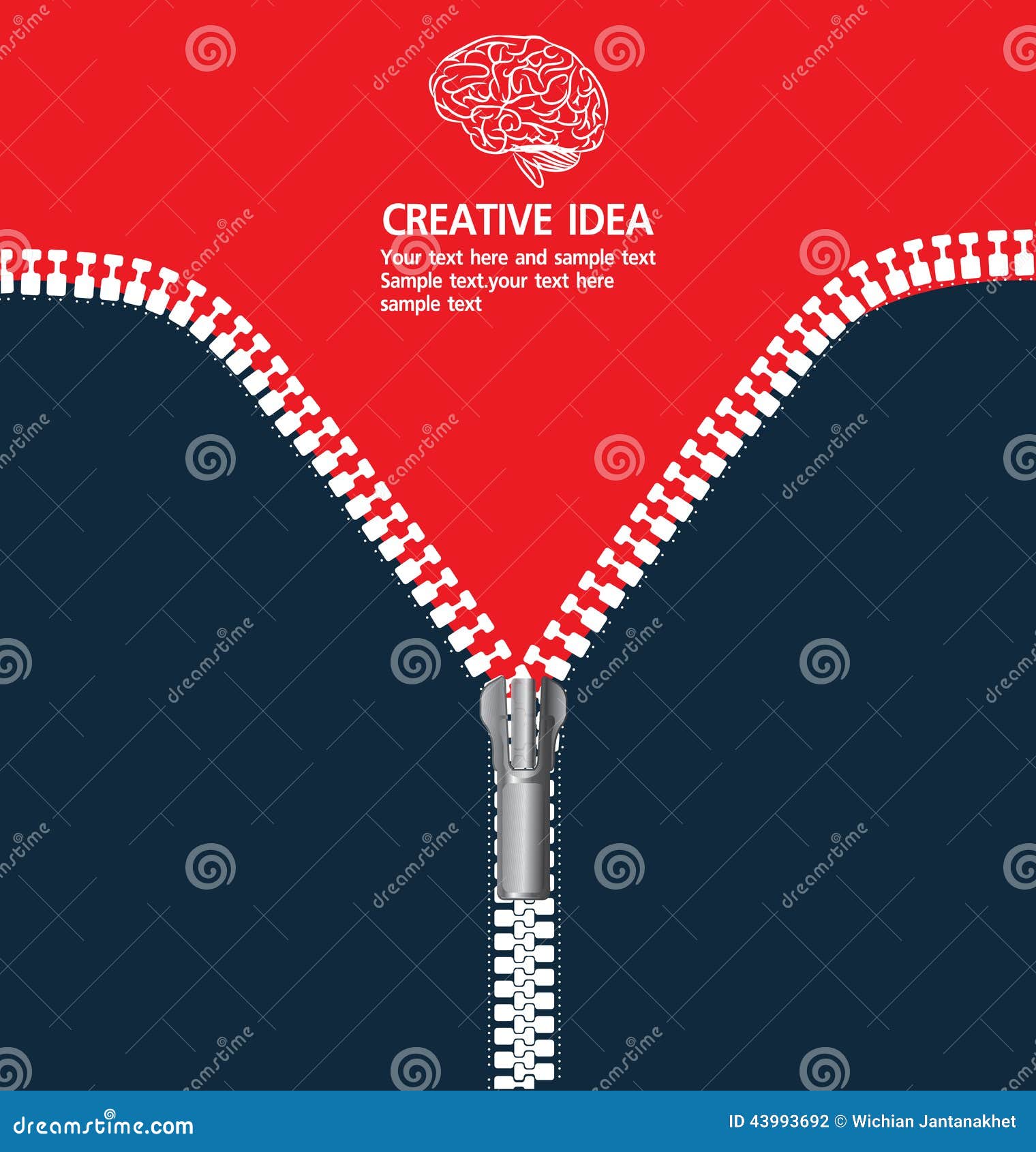 Zipper stock vector. Illustration of concepts, business - 43993692