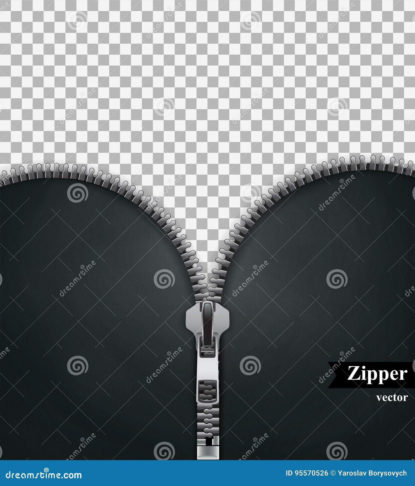 Zipper Vector Isolated On Transparent Background | CartoonDealer.com ...
