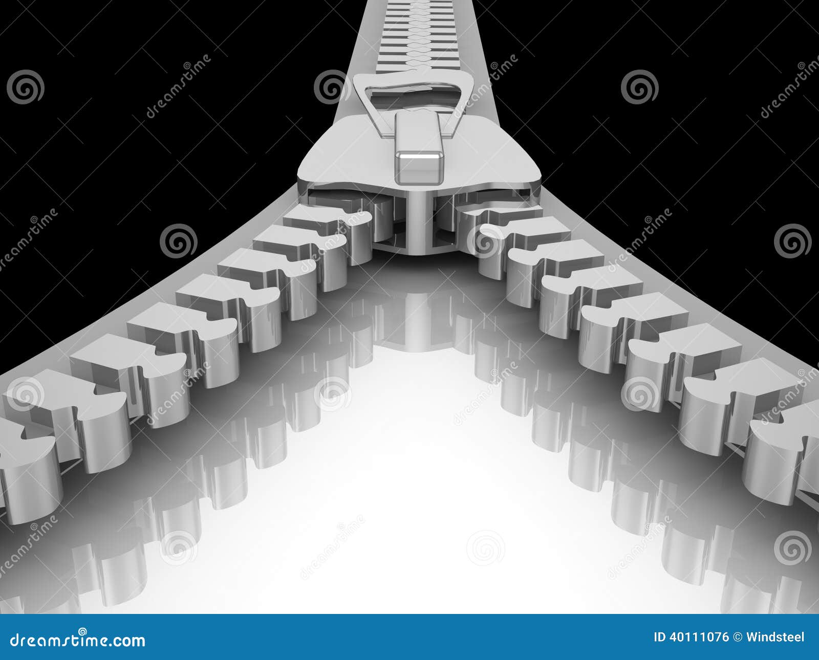Zipper on White Background. Stock Illustration - Illustration of ...