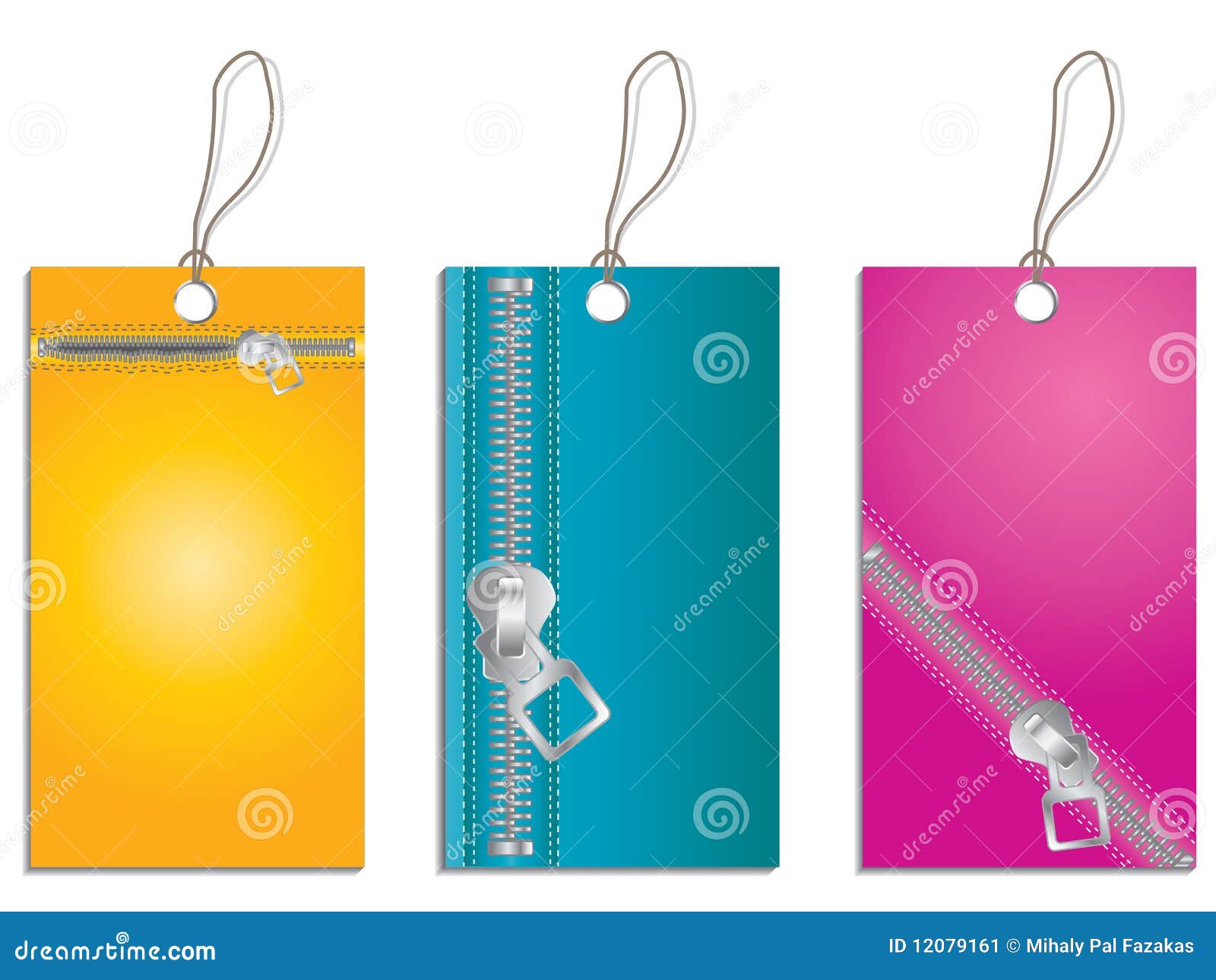 Zippered labels stock vector. Illustration of discount - 12079161