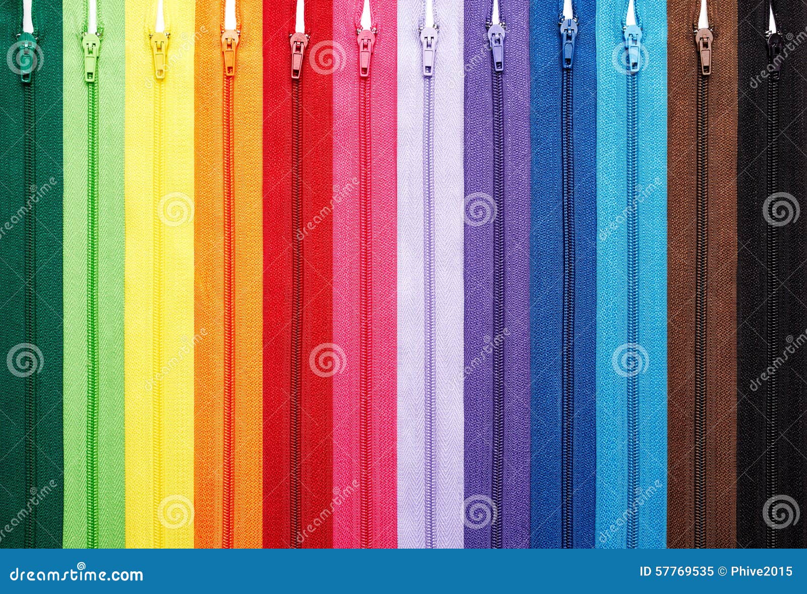 Zippers stock image. Image of bright, colorful, macro - 57769535