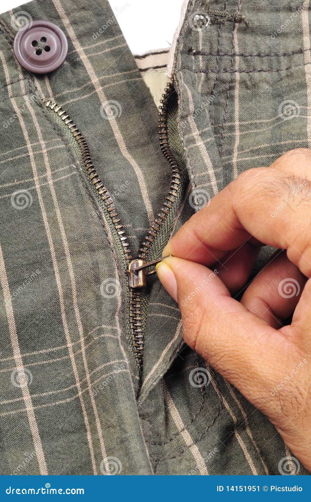 Zipping Up The Pants Stock Image Image Of Hand Zipping 14151951