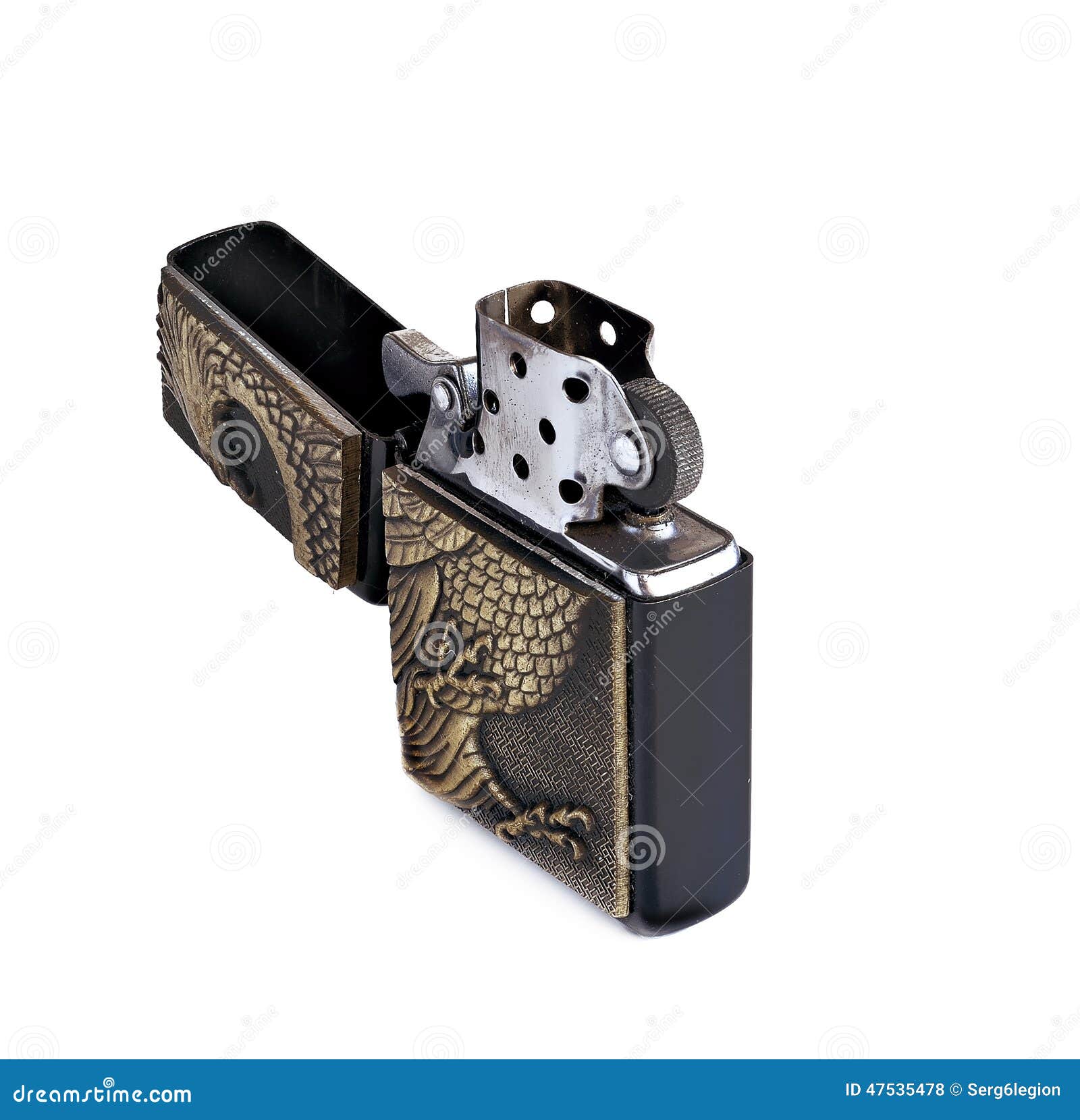 Open Zippo Black