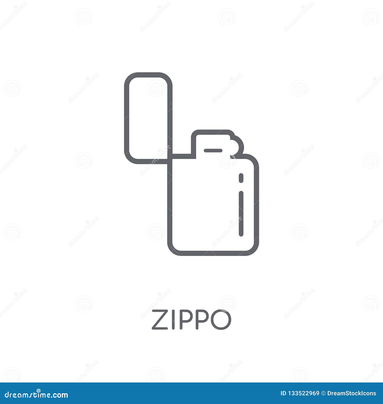 Zippo Linear Icon. Modern Outline Zippo Logo Concept on White Ba ...