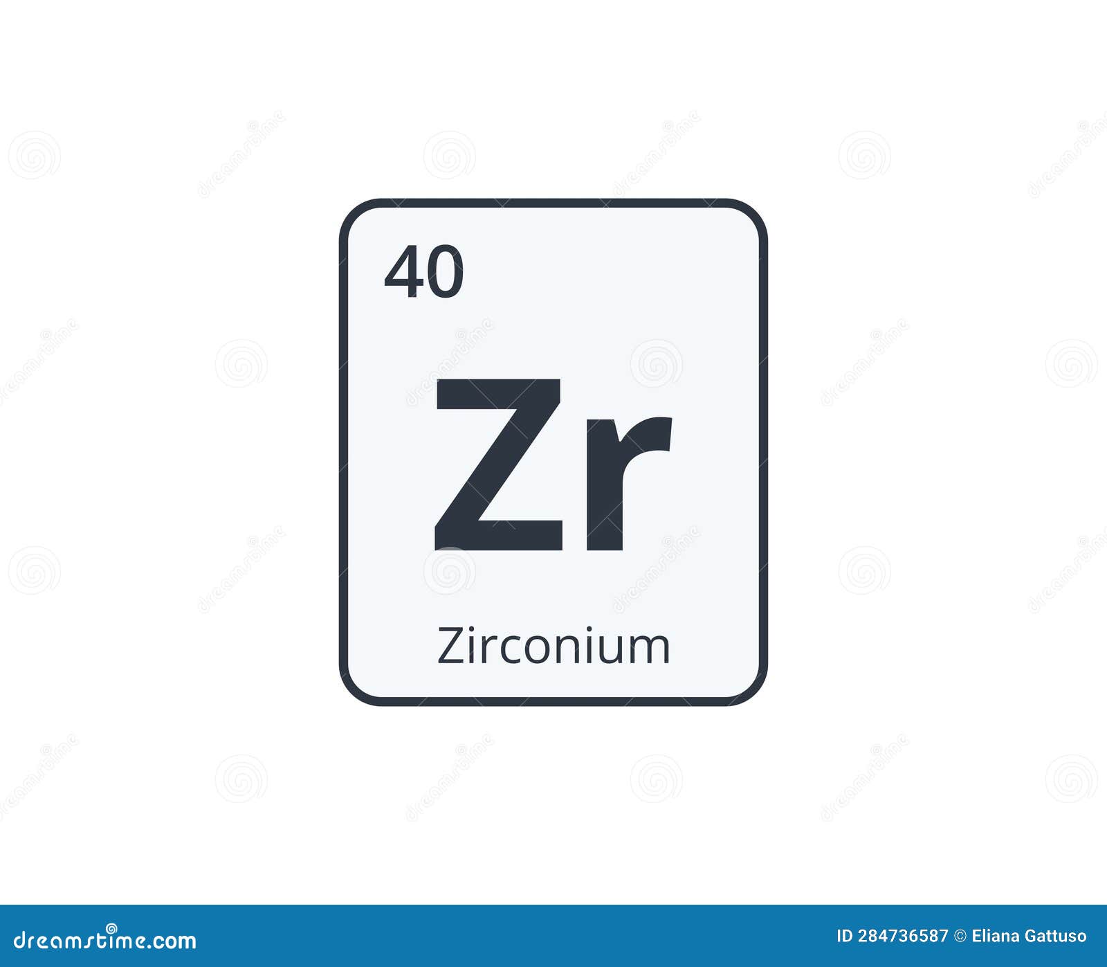 Zirconium Element Symbol. Graphic for Science Designs Stock Vector ...