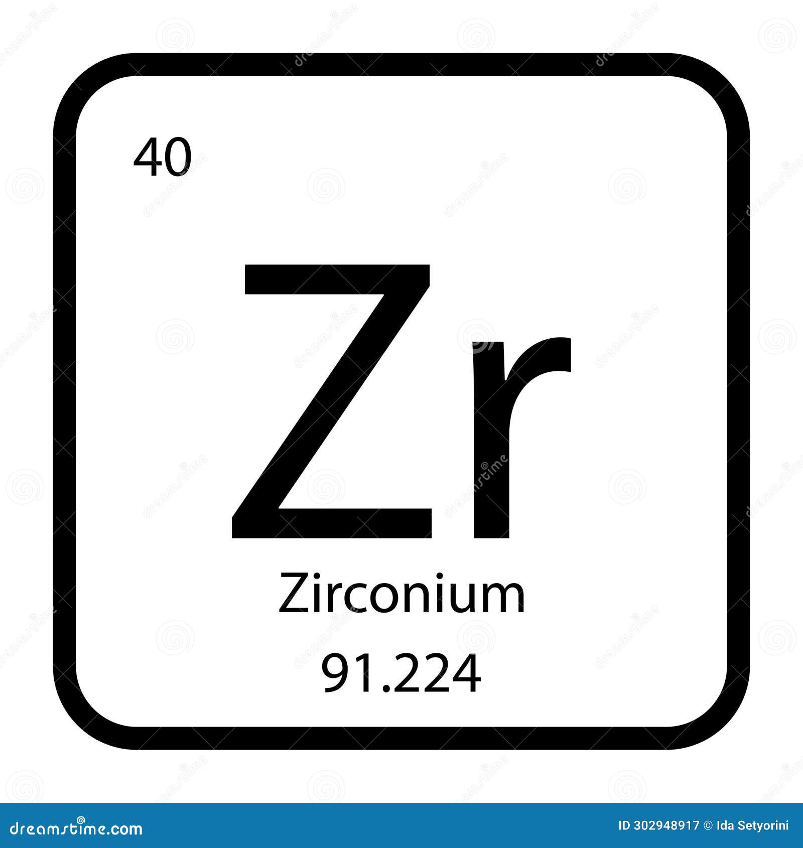 Zirconium icon vektor stock illustration. Illustration of information ...