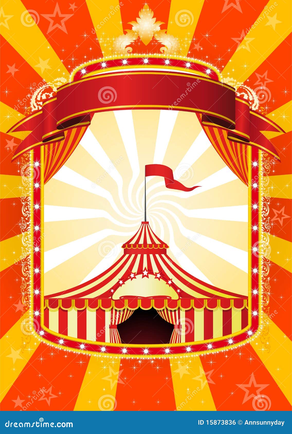 Zirkusplakat vektor abbildung. Illustration von zelt - 15873836