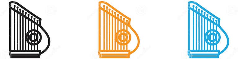 Zither Icon Vector Logo Set Collection for Web App Ui Stock ...
