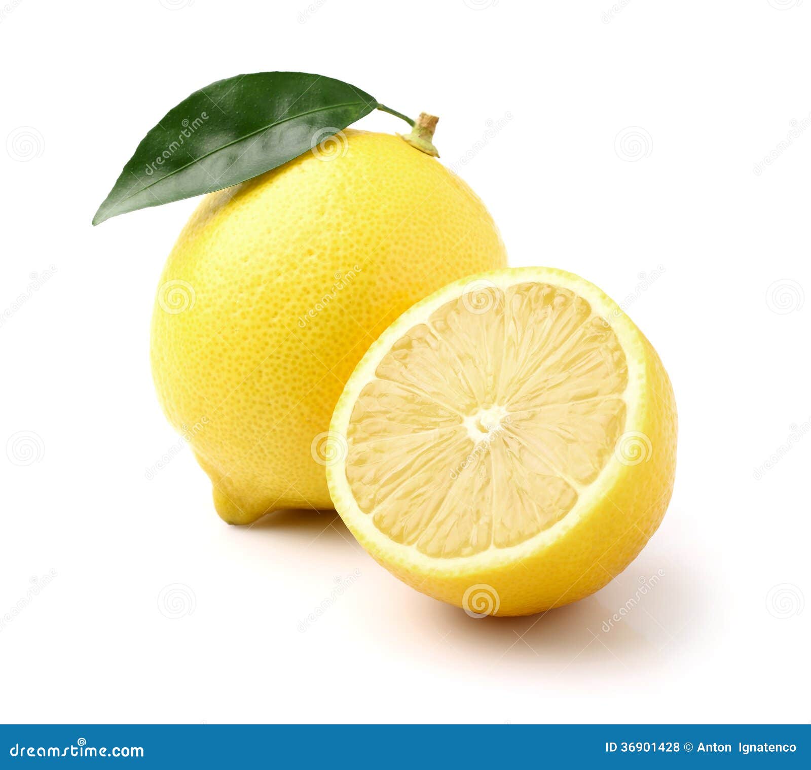 Zitrone mit Scheibe stockfoto. Bild von frucht, gelb - 36901428