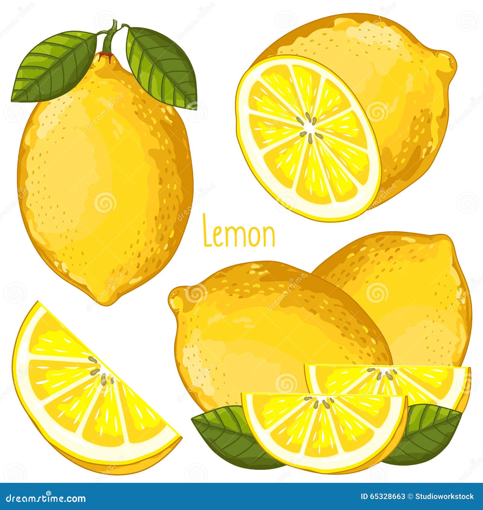 Zitrone, Vektor vektor abbildung. Illustration von frech - 65328663