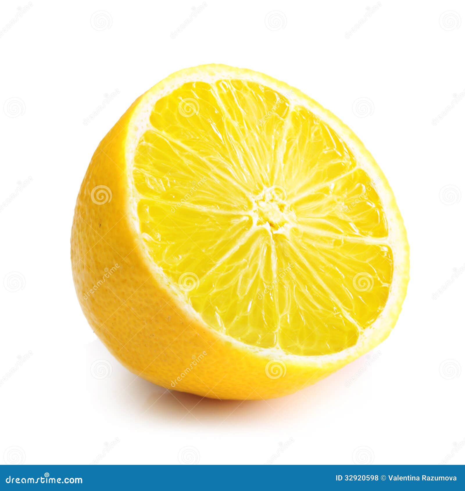 Zitronenscheibe Lokalisiert Stockfoto - Bild von erneuern, blatt: 32920598
