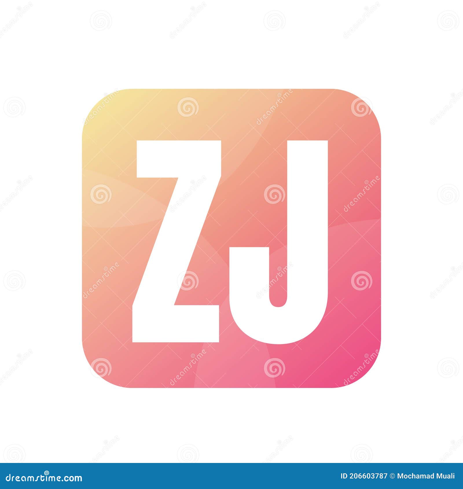 ZJ Letter Logo Design with Simple Style Stock Vector - Illustration of ...
