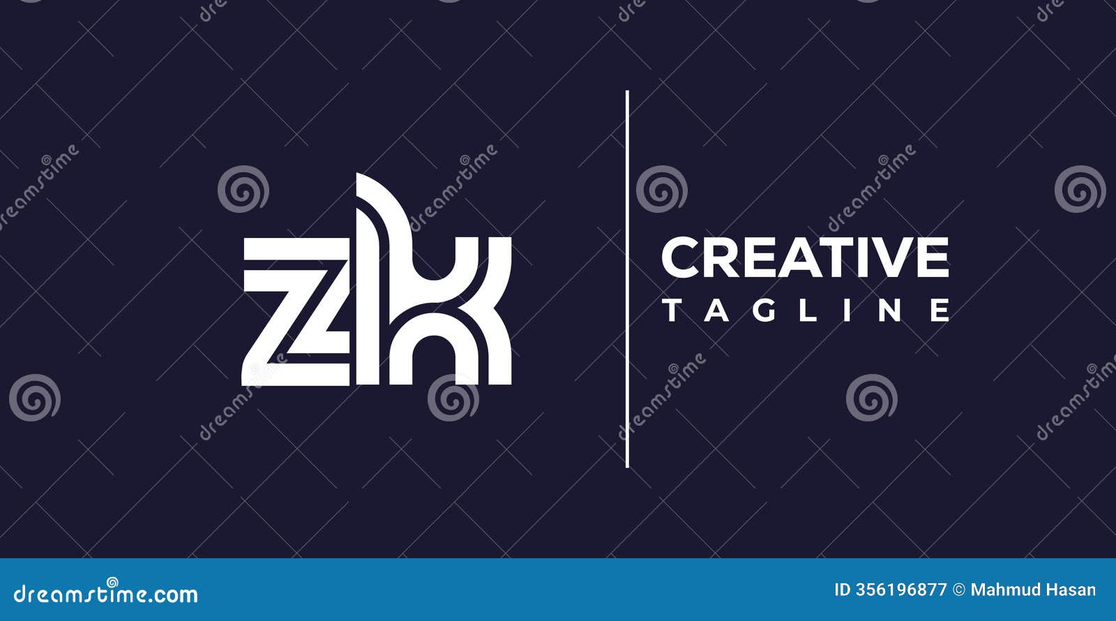 ZK abstract logo stock vector. Illustration of template - 356196877