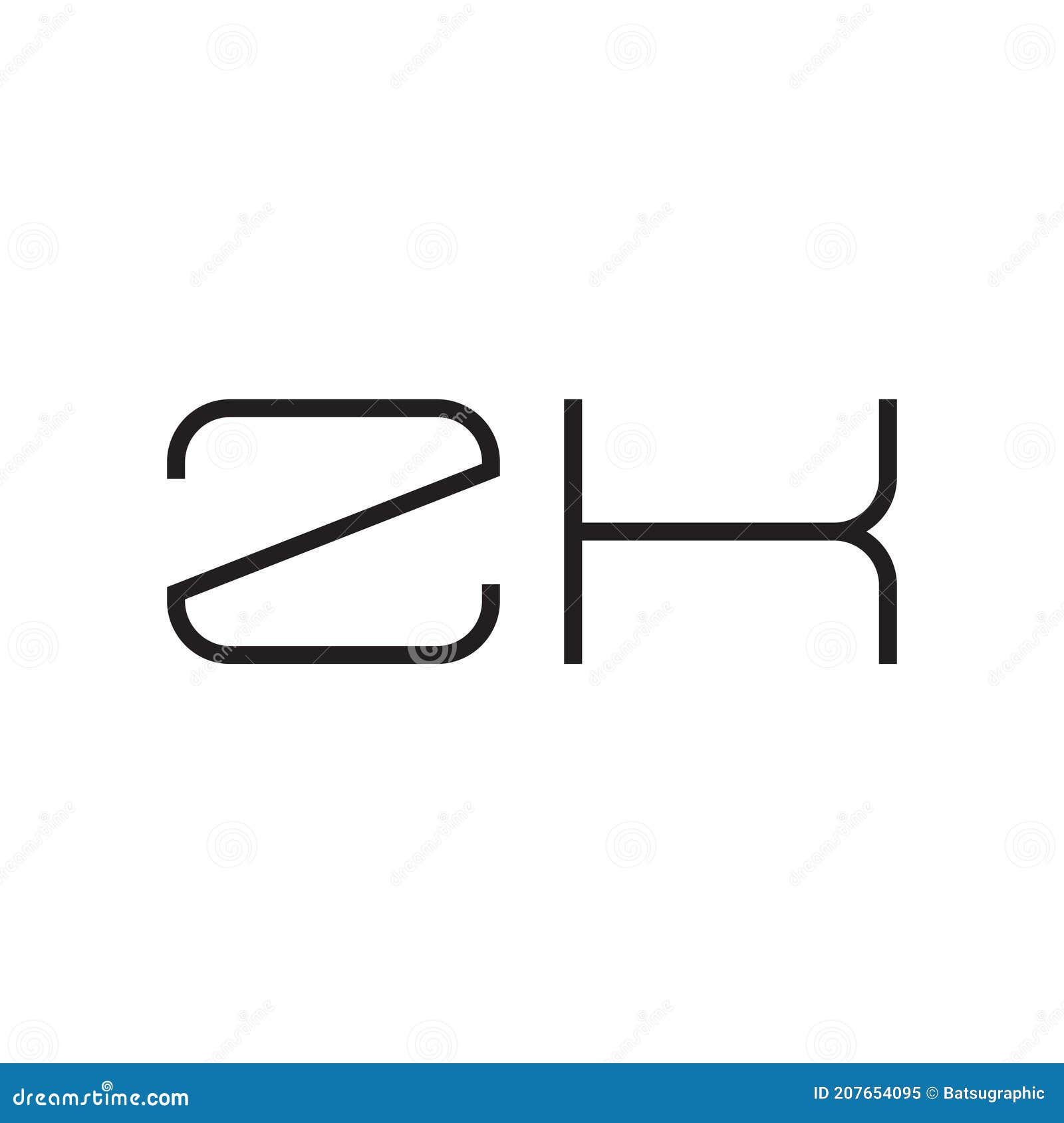 Zk Initial Letter Vector Logo Icon Stock Vector - Illustration of ...