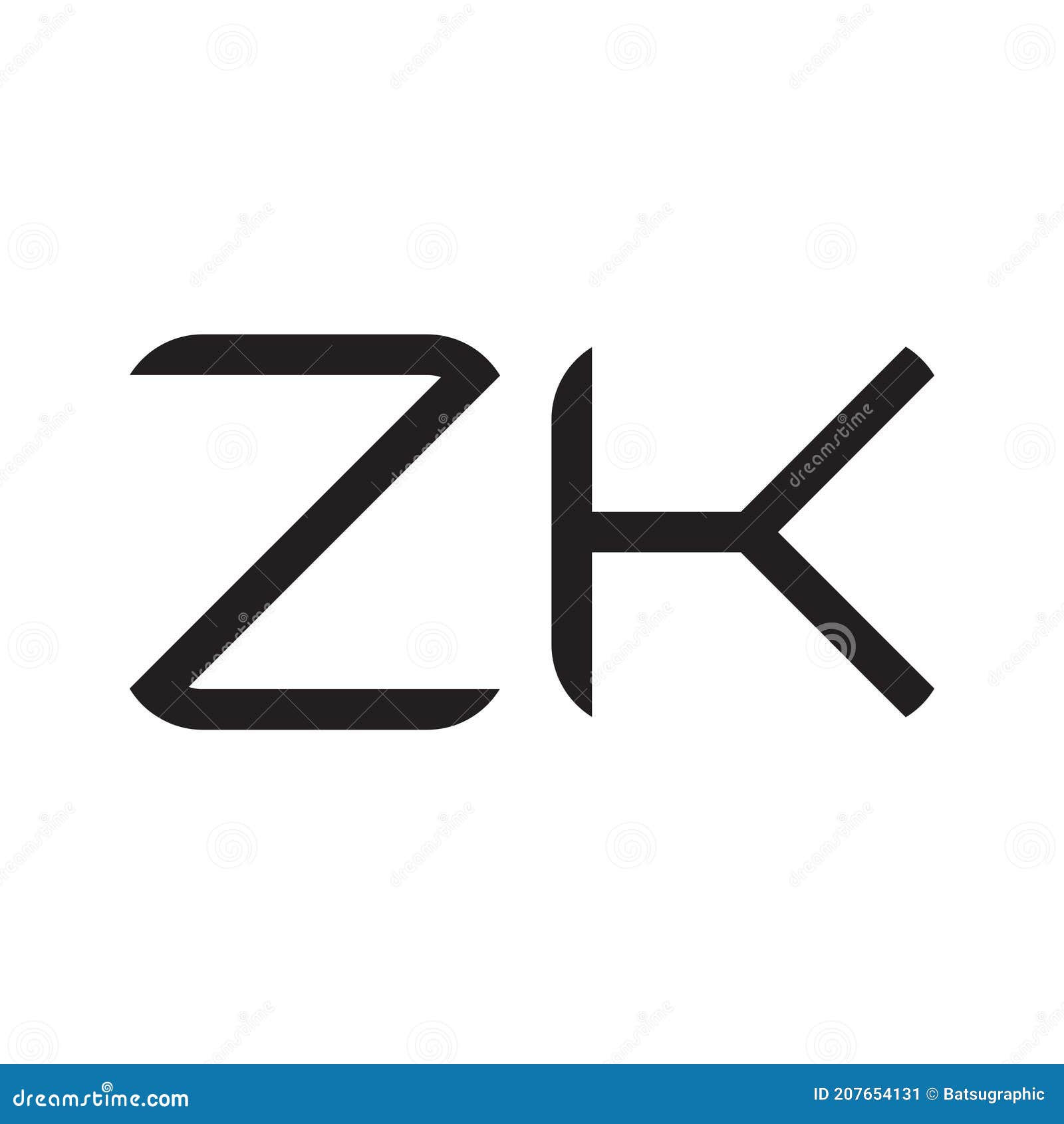 Zk Initial Letter Vector Logo Icon Stock Vector - Illustration of ...