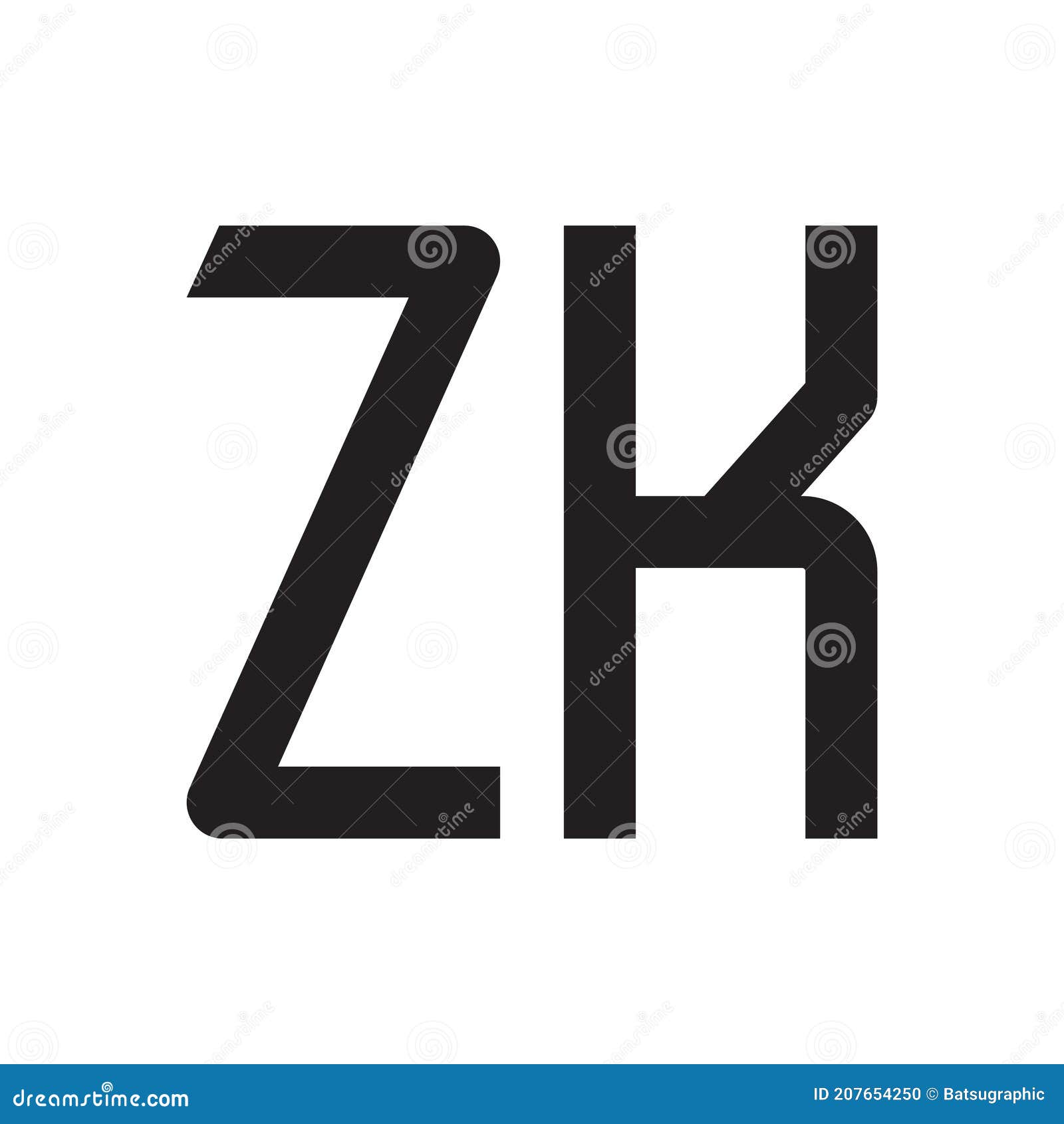Zk Initial Letter Vector Logo Icon Stock Vector - Illustration of ...