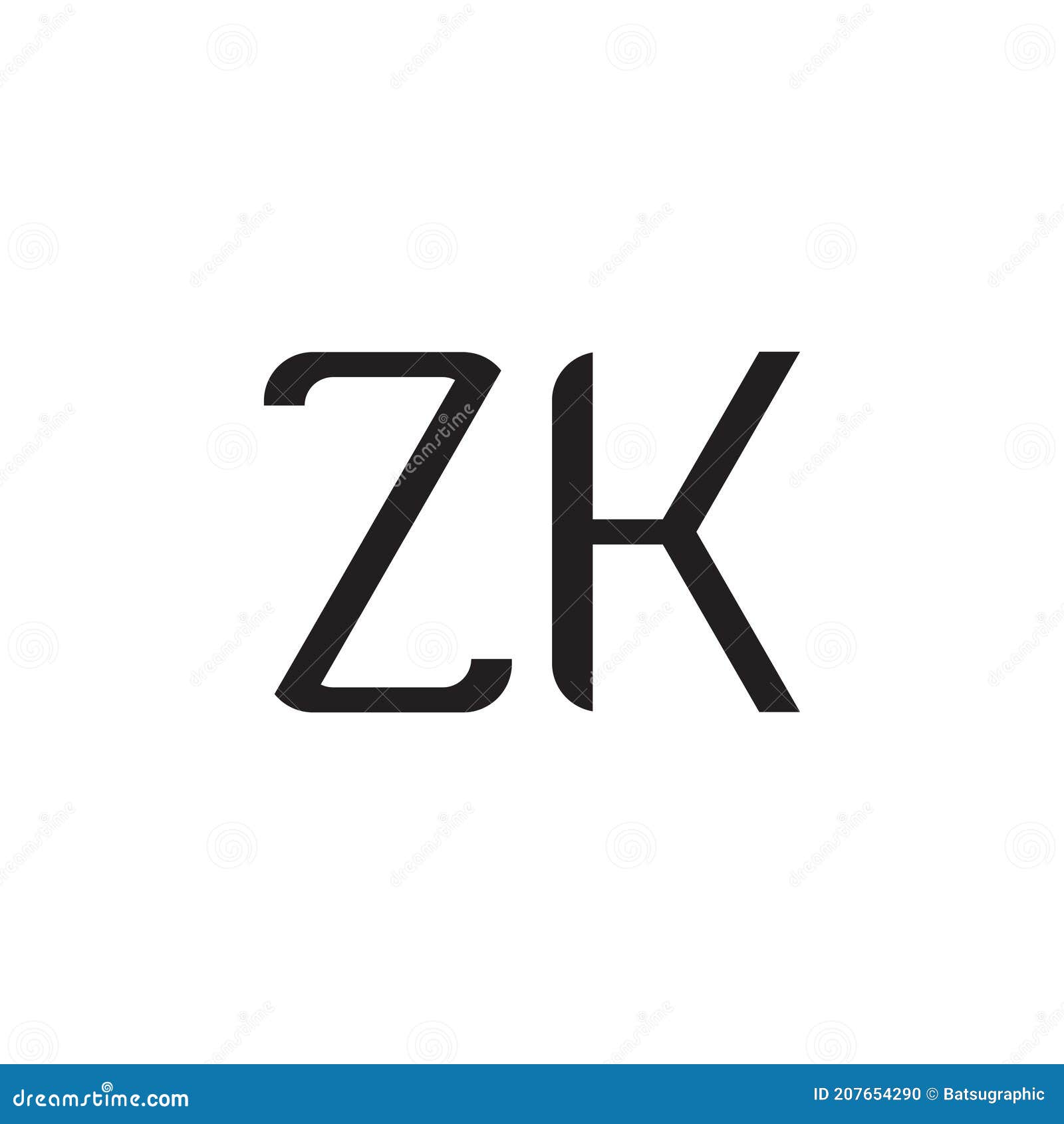 Zk Initial Letter Vector Logo Icon Stock Vector - Illustration of ...